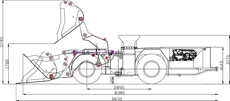 Diesel Scooptram 4 Yds Underground Mining Vehicle For Sale