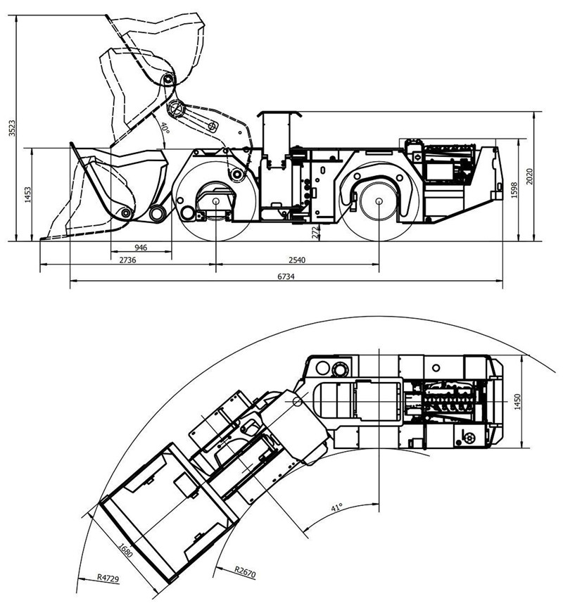 Diesel Scooptram 2 yd and Underground LHD Loader For Sale